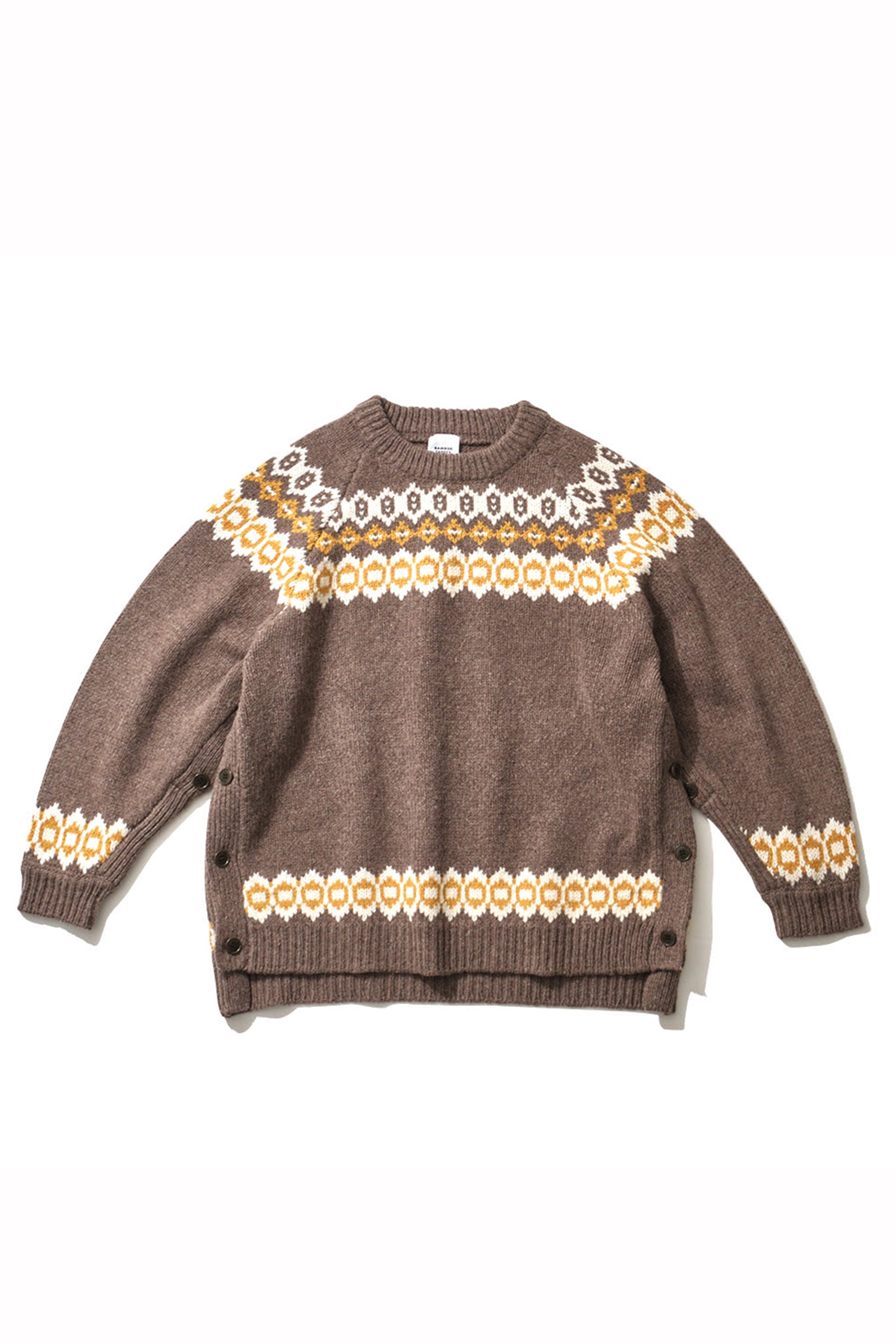 MOUNTAIN RESEARCH×BAMBOO SHOOTS / HIKING NORDIC SWEATER-Brown – redtriangle